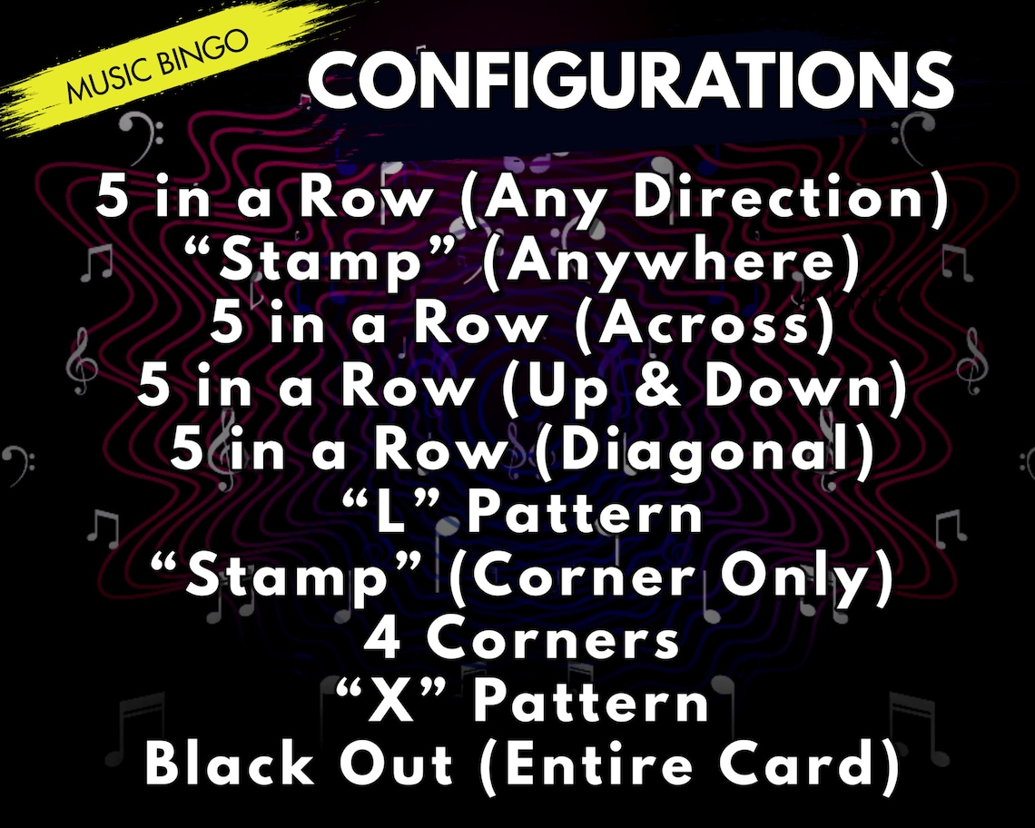 50s 60s & 70s Music Bingo, 50 Unique Cards With Playlist (PDF Download ...