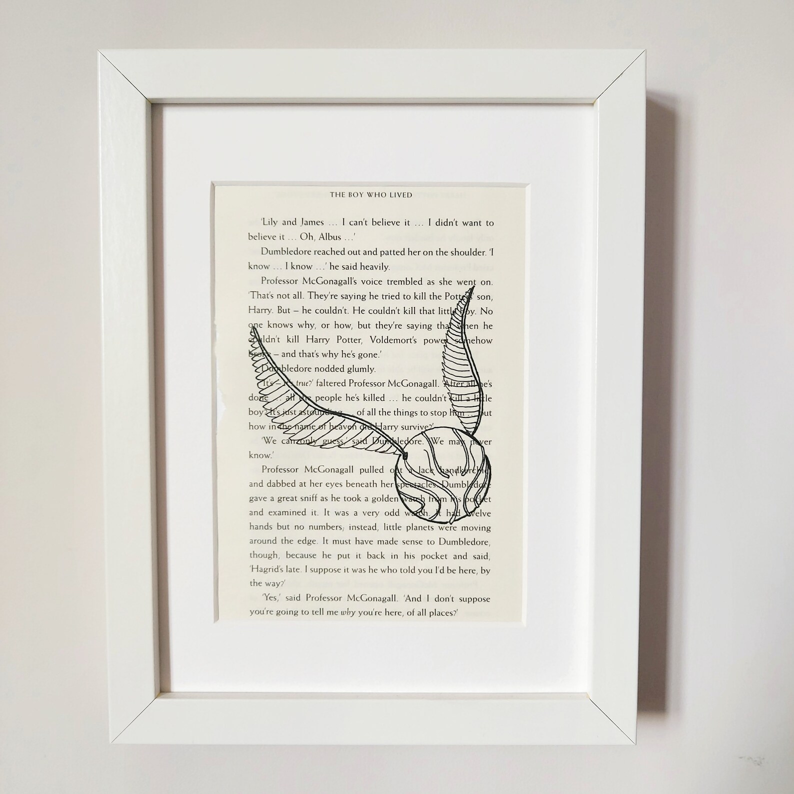 Bespoke Hand-drawn Harry Potter Inspired Book Page Art - Etsy