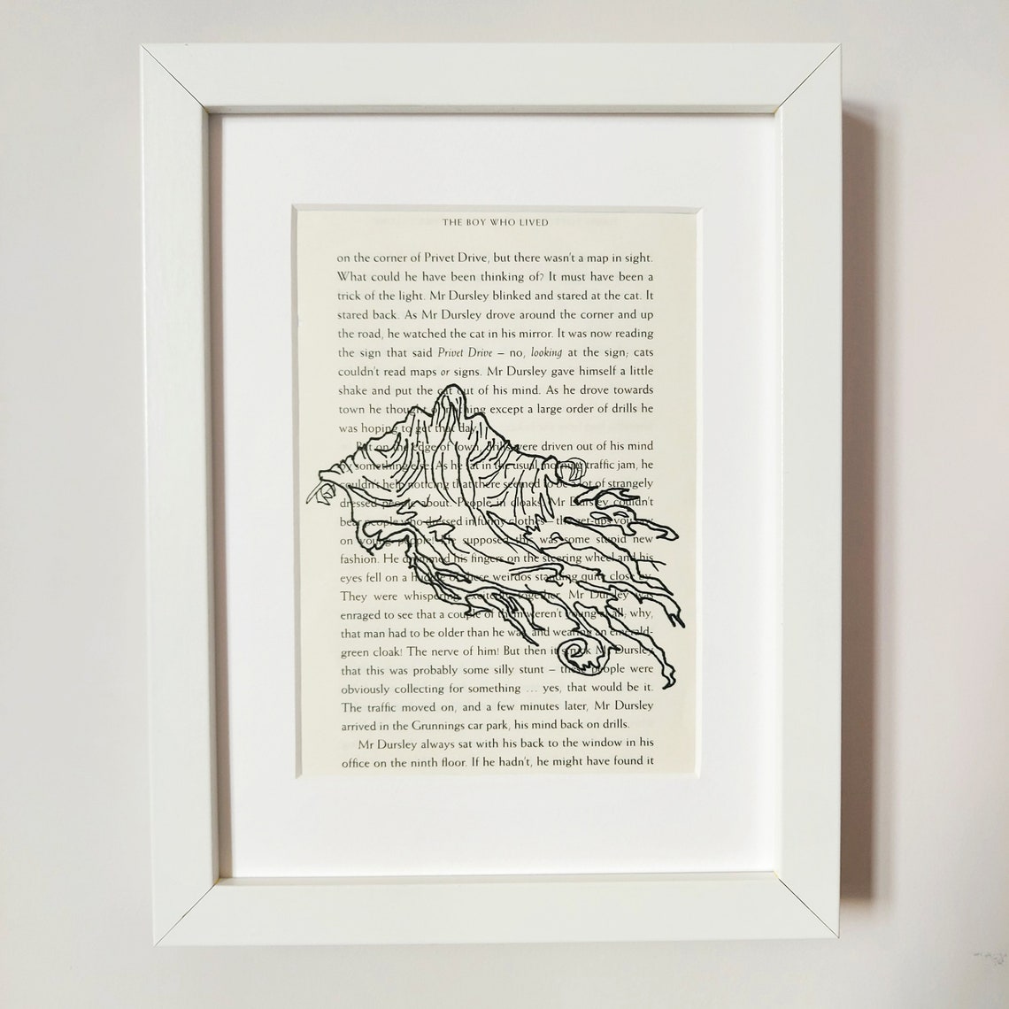 Bespoke Hand-drawn Harry Potter Inspired Book Page Art - Etsy