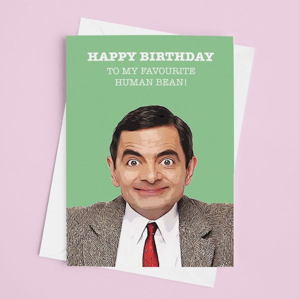 Mr Bean Birthday Cards - Etsy