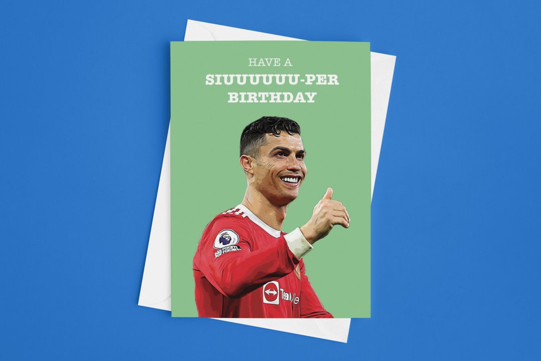 Birthday Card, Cristiano Ronaldo, Birthday Gifts, Meme Card, Funny Card ...