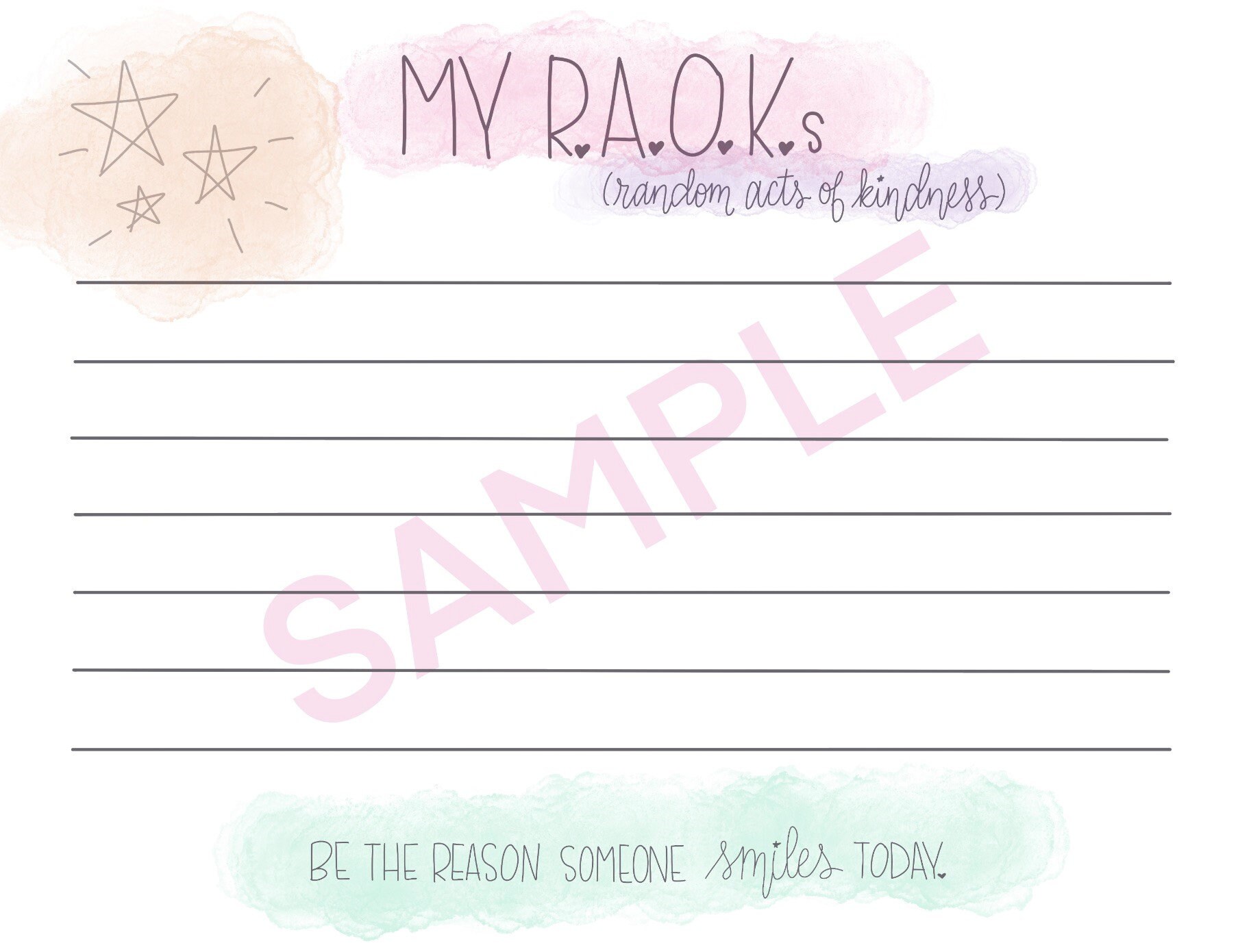 Printable Mini Gratitude Journal - Etsy