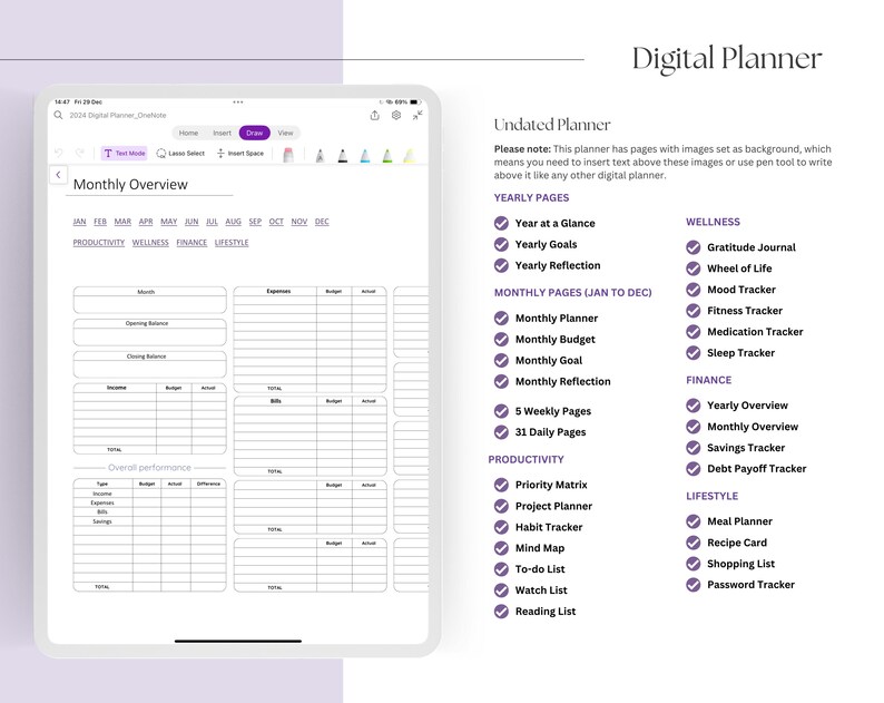 Onenote All-in-one Planner Bundle, Project Planner, 2025, Undated ...