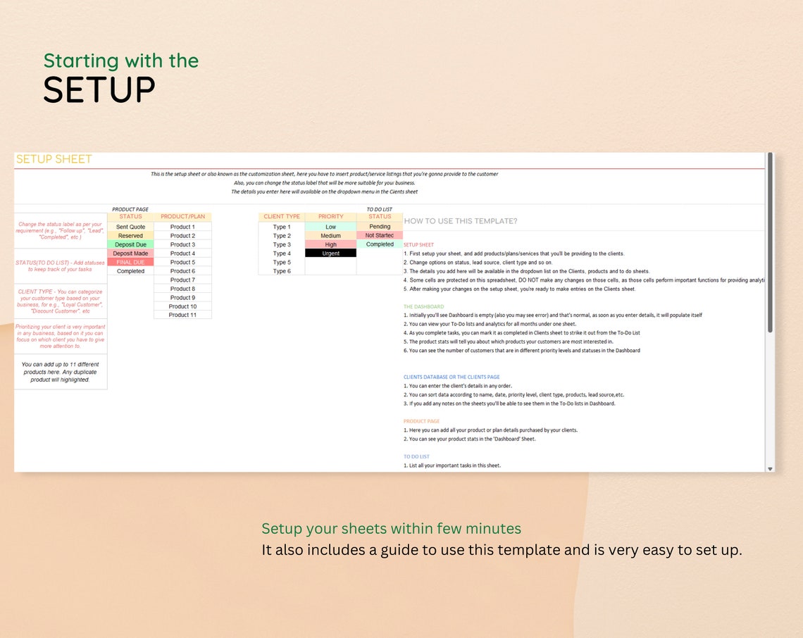 Client Tracker Excel Sheet Crm Template Client Database Spreadsheet Lead Tracker Small