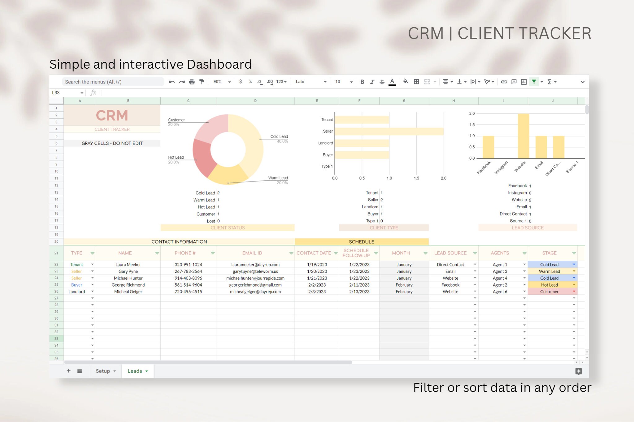 Real Estate CRM | Client Management | Client List | Small Business ...