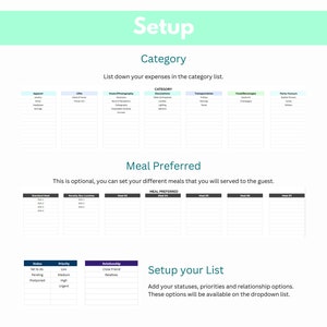 Event Planner Google Sheets - Party Planner Spreadsheet | Guest List ...