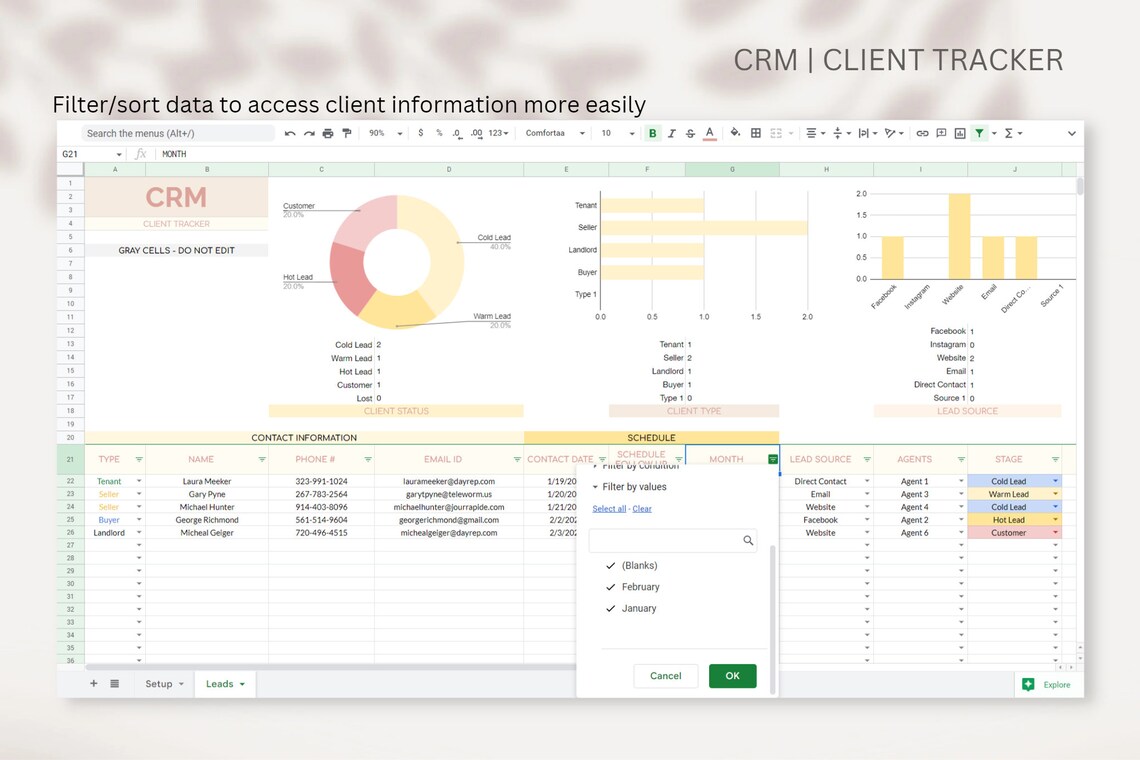 Real Estate CRM | Client Management | Client List | Small Business ...