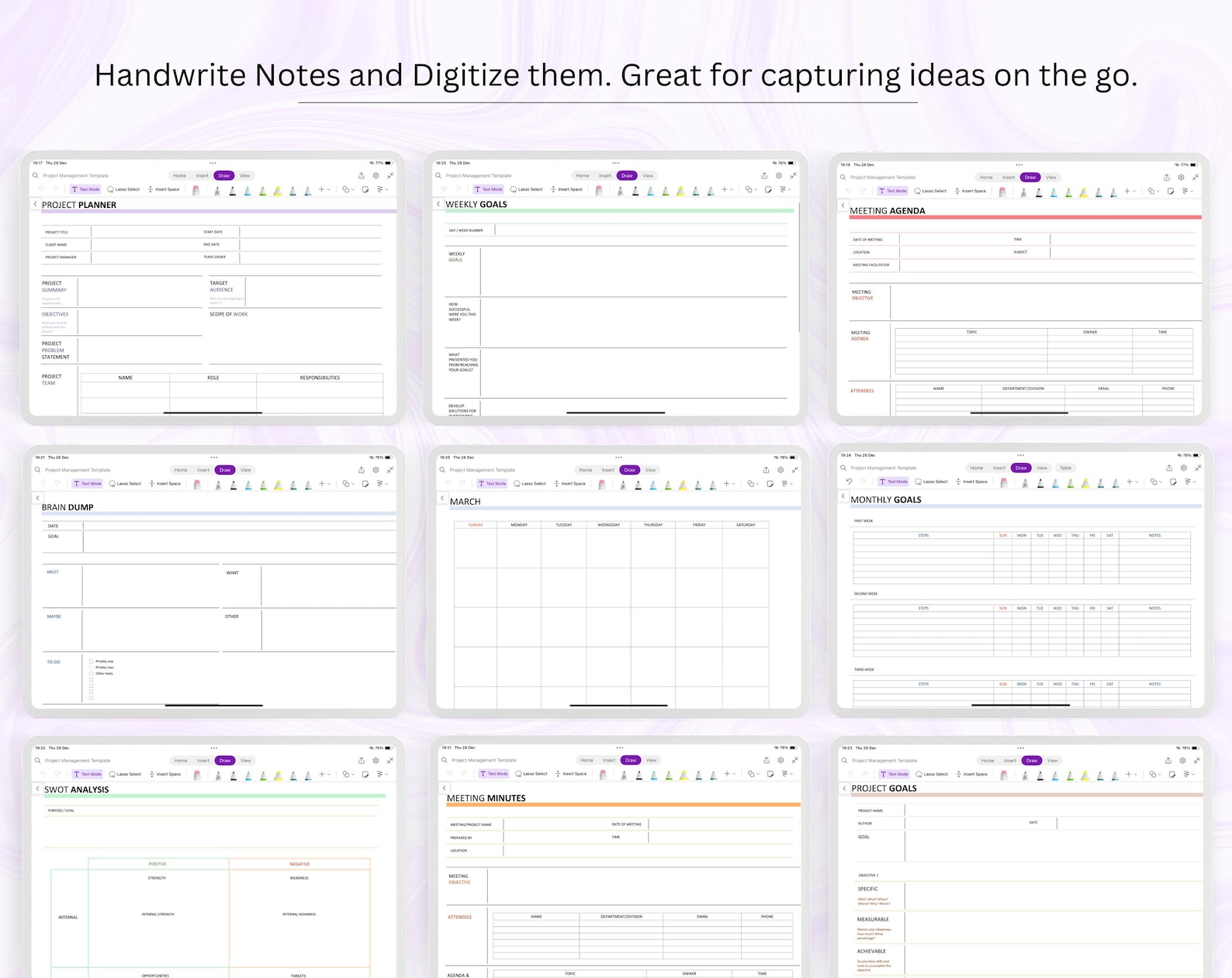 Project Management Bundle, Gantt Chart, Project Milestone, SMART Goals ...