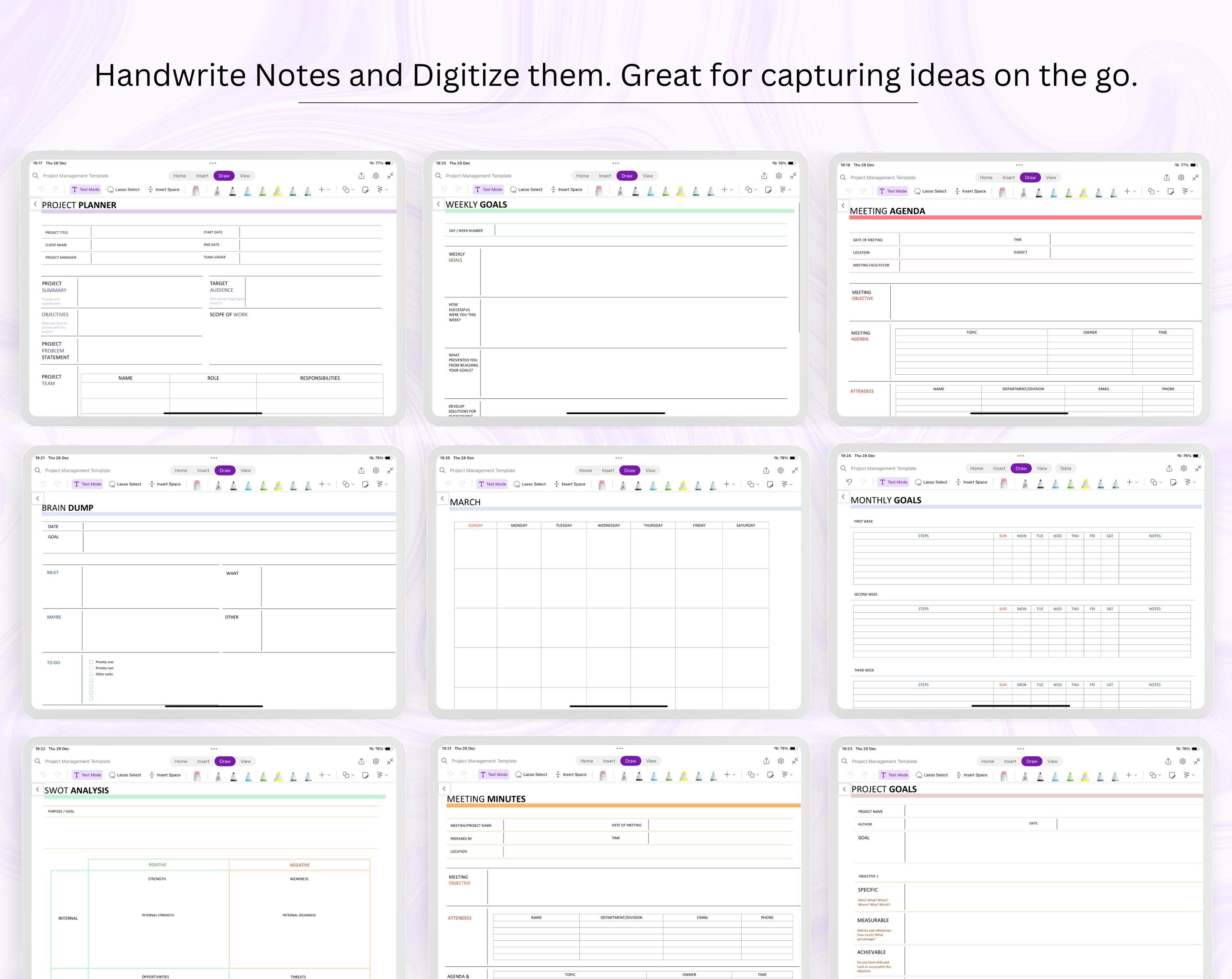 Project Management Bundle, Gantt Chart, Project Milestone, SMART Goals ...