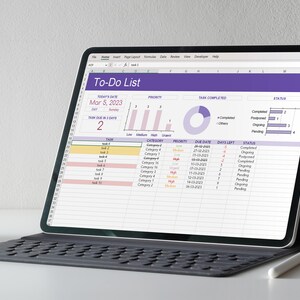 To Do List Excel Template, to Do List Digital, to Do Planner, Daily ...