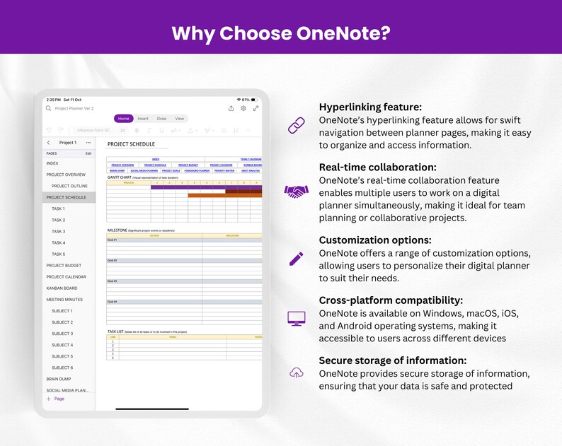 Project Management Template, Gantt Chart, Project Milestone, SMART ...