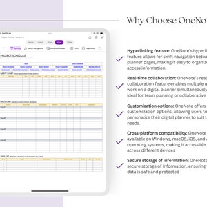 Onenote Project Management Planner, Gantt Chart, Project Milestone ...