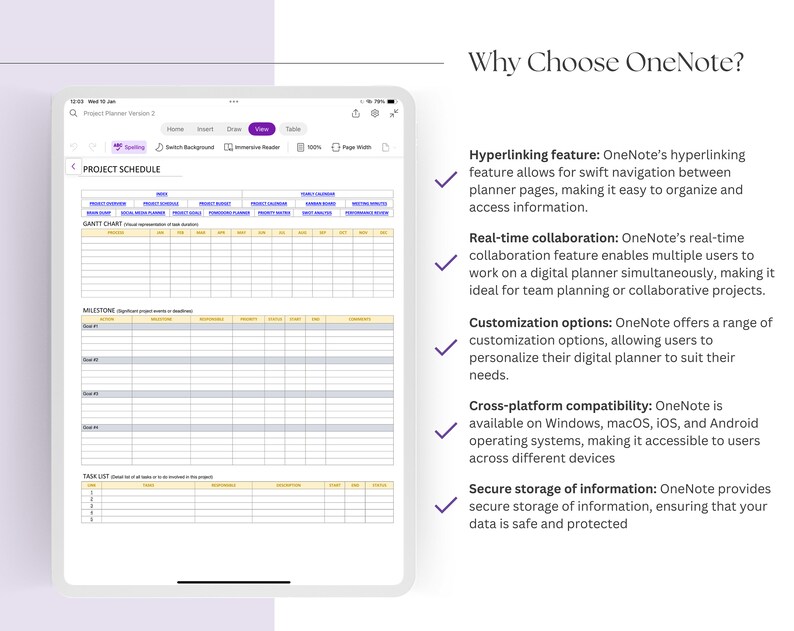 Project Management Template, Gantt Chart, Project Milestone, SMART ...