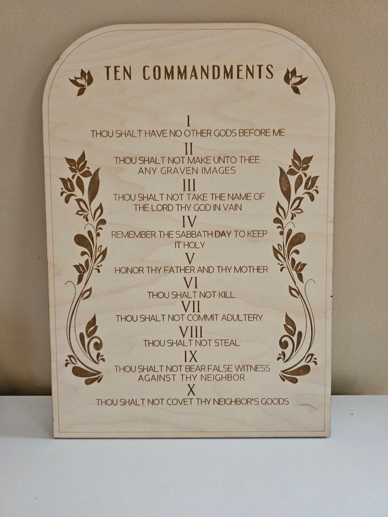 Ten Commandments 10 Commandments Bible Christian God - Etsy