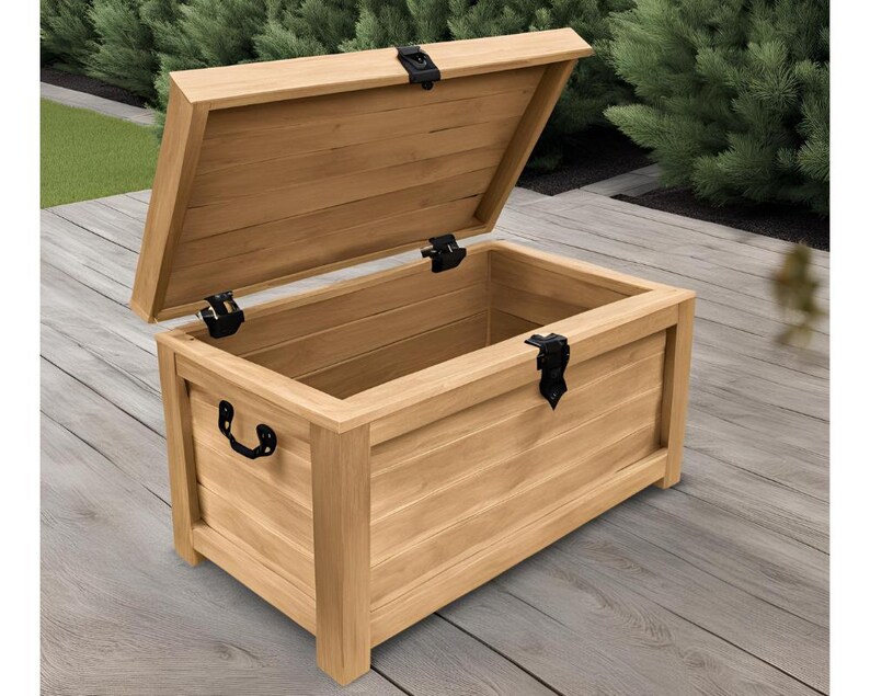 DIY Wooden Storage Chest Plans Build a Sturdy and Stylish Outdoor ...