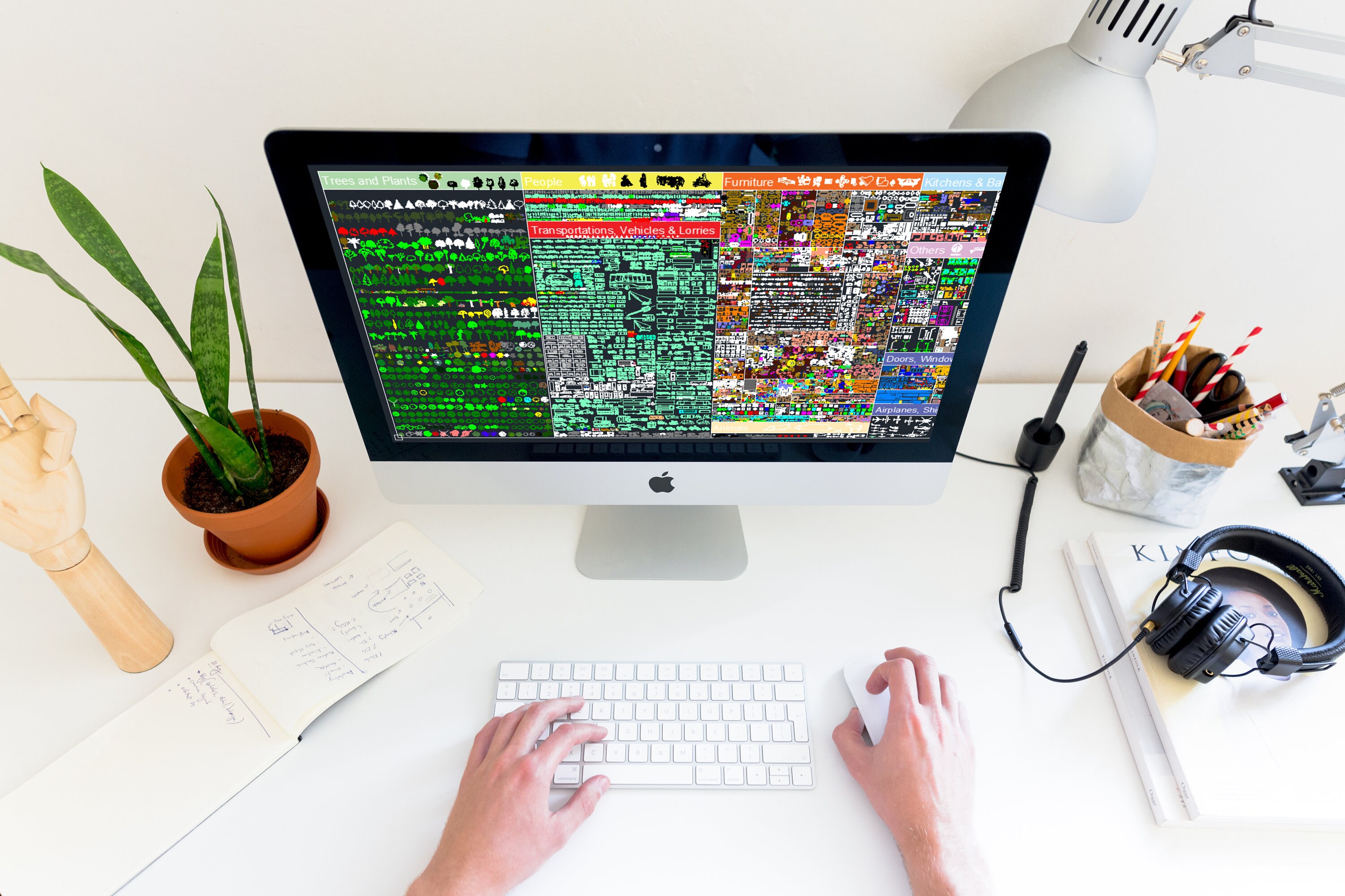 Autocad Blocks 2D DWG CAD Library, Templates, Drawings, Tree Blocks ...