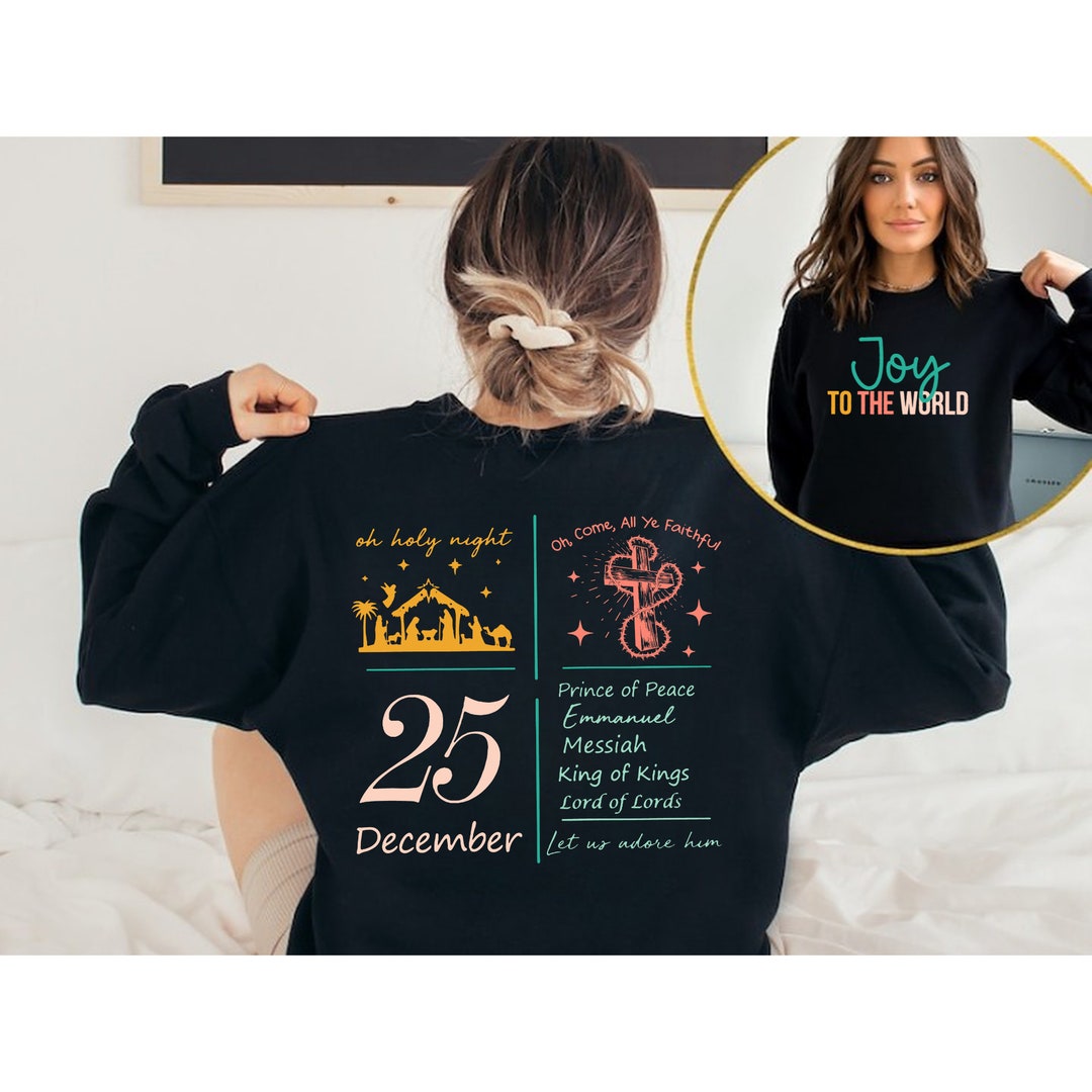 Oh Holy Night Sweater Let Us Adore Him T-shirt Nativity - Etsy