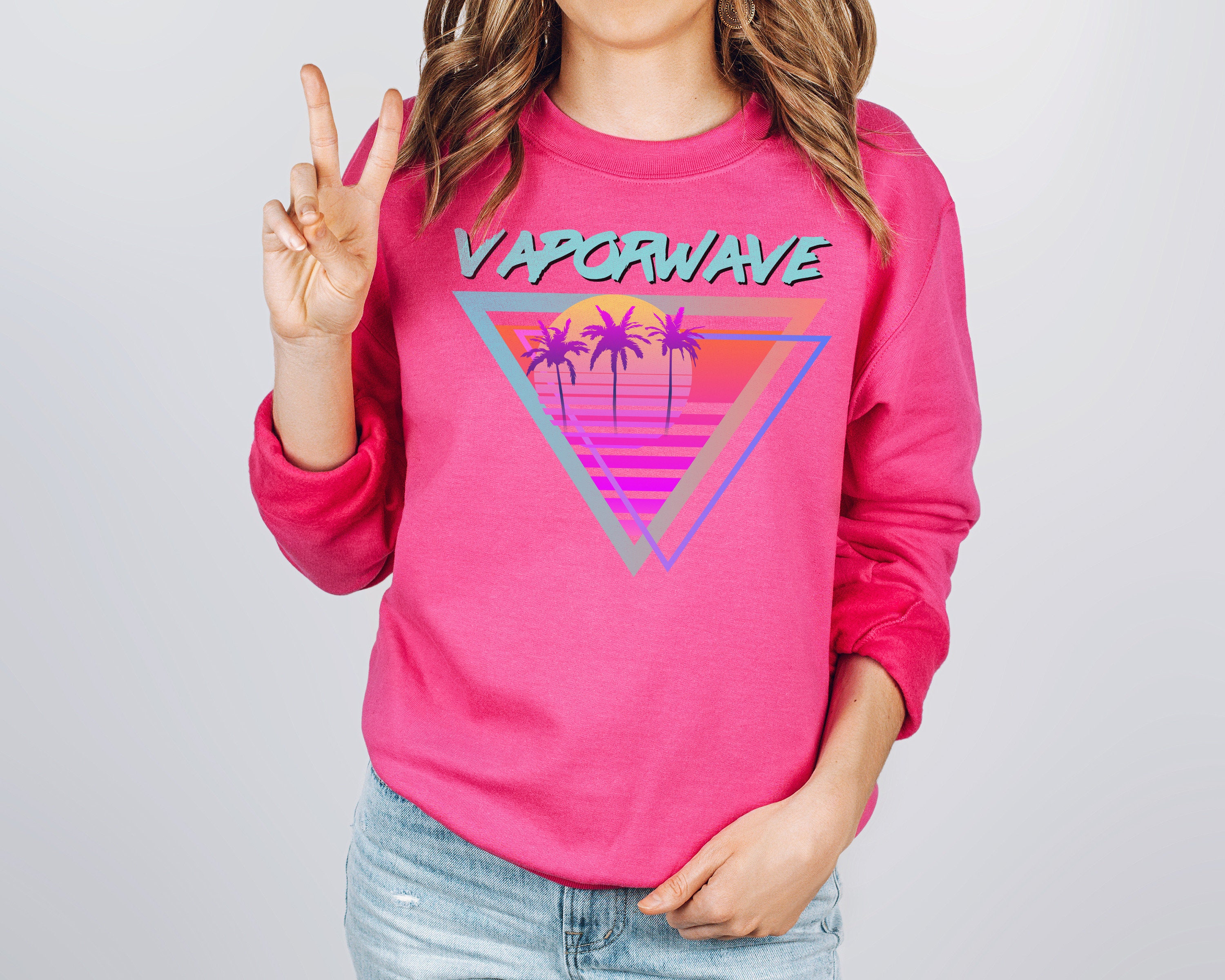 Vaporwave Sweatshirt, Retrowave, Synthwave, Cyberpunk, 80s Nostalgia ...