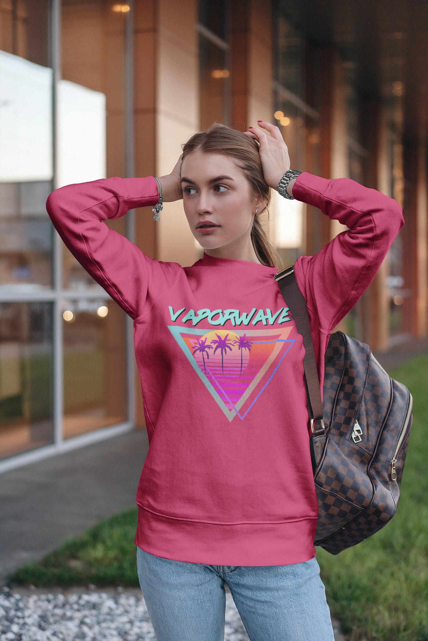 Vaporwave Sweatshirt, Retrowave, Synthwave, Cyberpunk, 80s Nostalgia ...