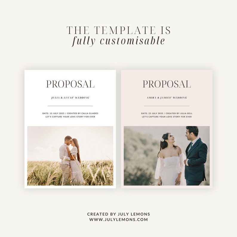 Minimal Photographer Proposal Template I Photography Proposal Canva I ...