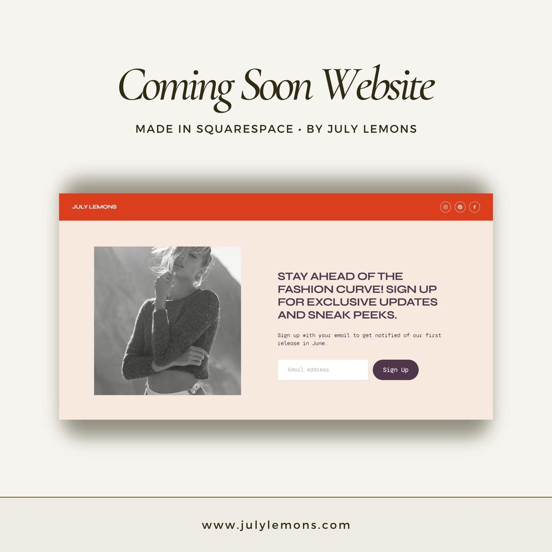 Landing Page Template I Coming Soon Page Squarespace I Squarespace ...