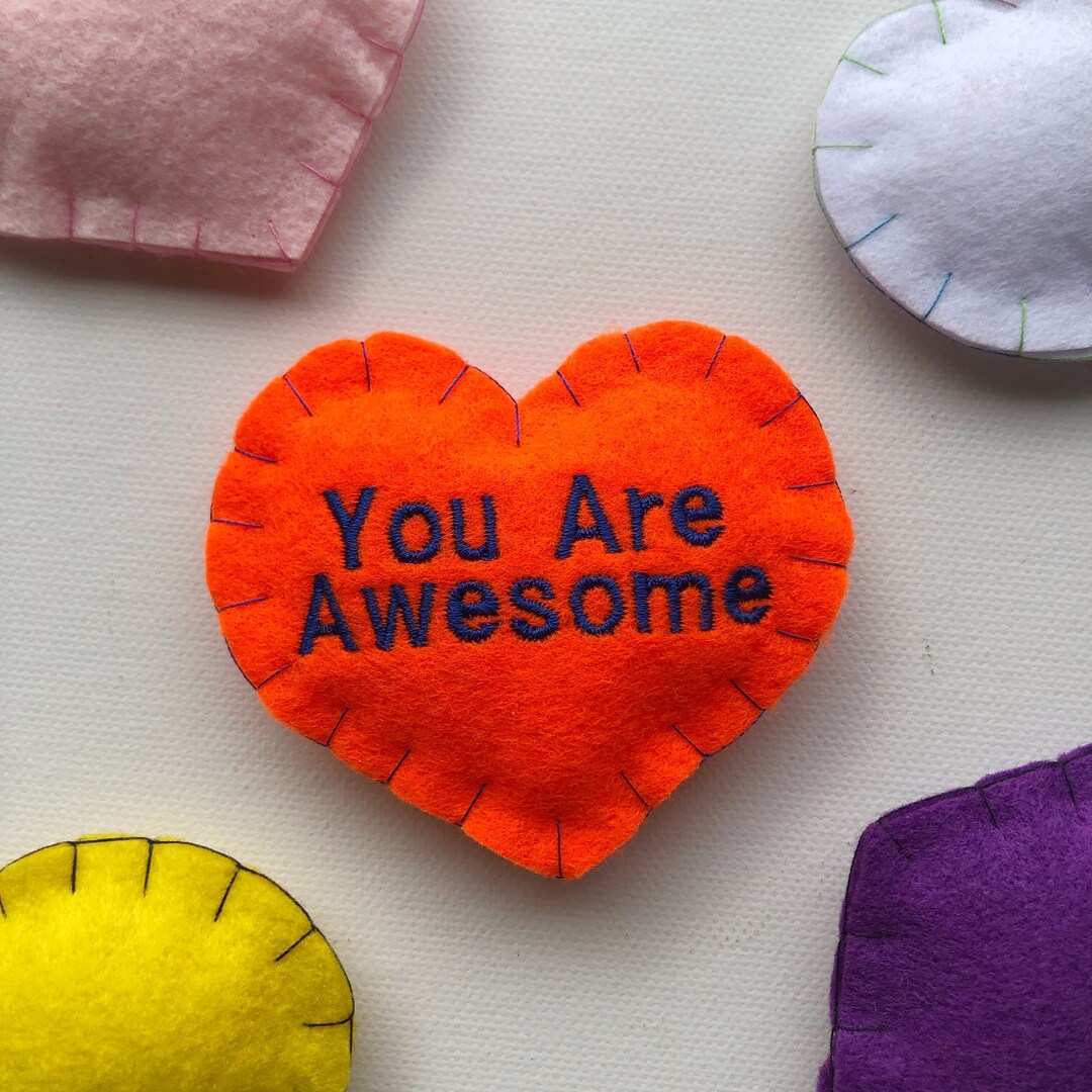 Felt Pocket Heart, Stocking Fillers for Boyfriend Gift Long Distance ...