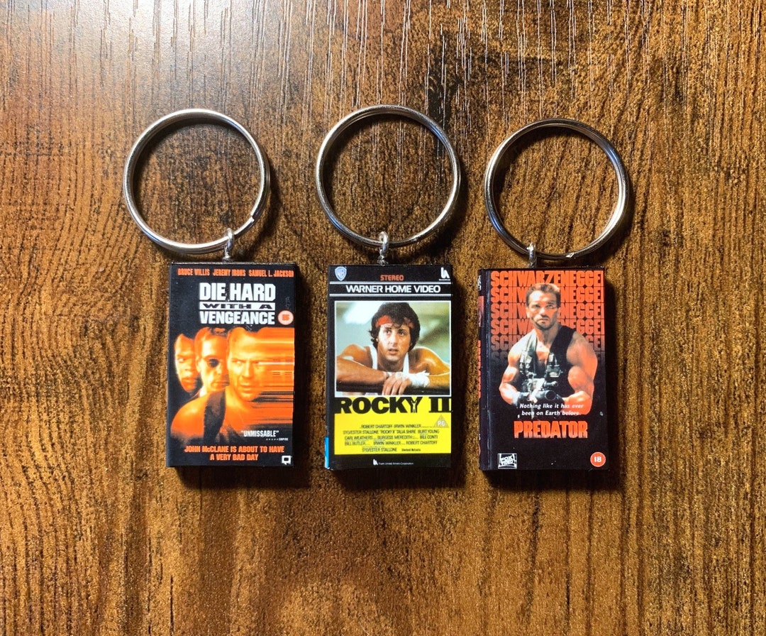 Miniature VHS Movie Keyring | ANY Movie You Like | Novelty 80s Action ...