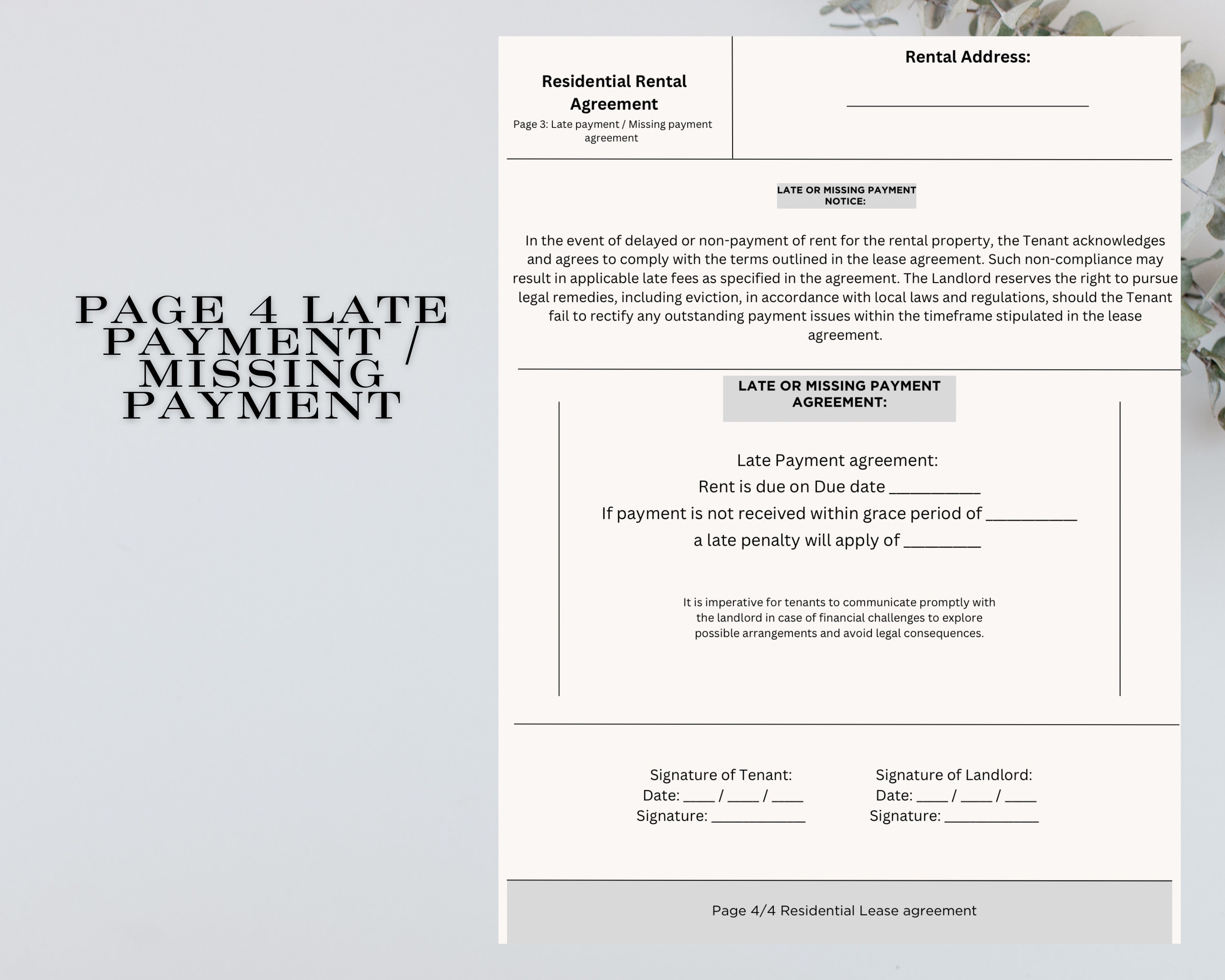 Comprehensive Rental Agreement PDF - Secure Your Lease With Confidence ...