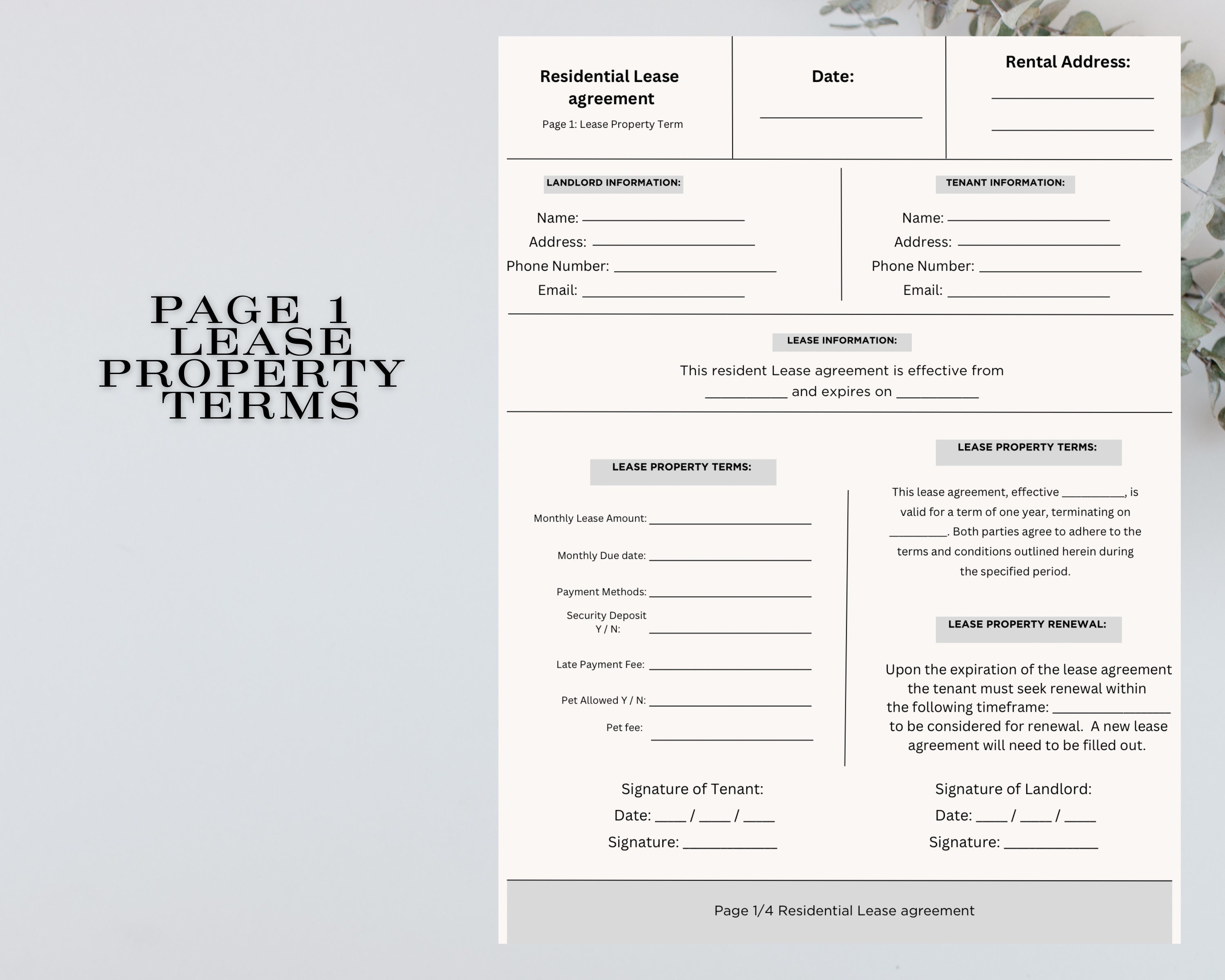 Comprehensive Rental Agreement PDF - Secure Your Lease With Confidence ...