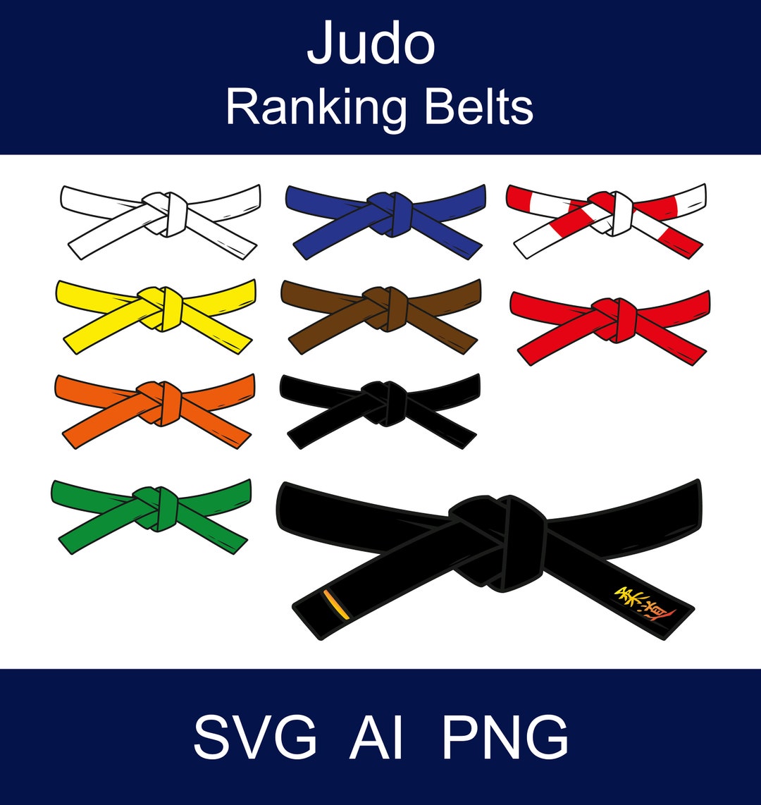 Judo Ranking Belts | Digital Vector File, Svg, Ai and Png - Etsy