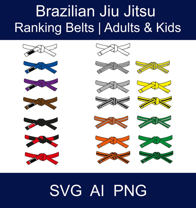 BJJ Ranking Belts | Brazilian Jiu Jitsu | Adults, Kids, Design, Drawing ...