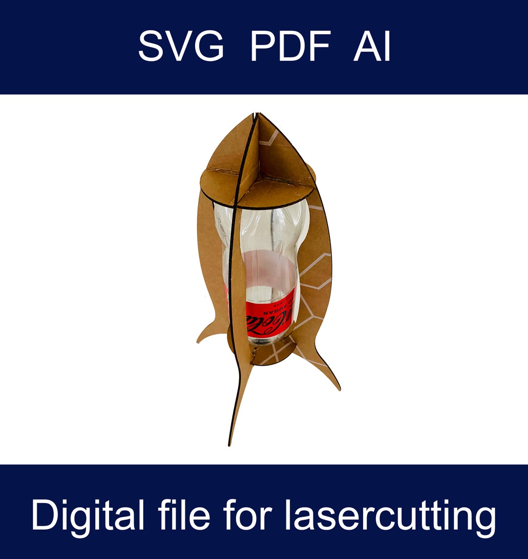 Water Rocket, Laser Cutting and Milling, Design, Digital Vector File ...