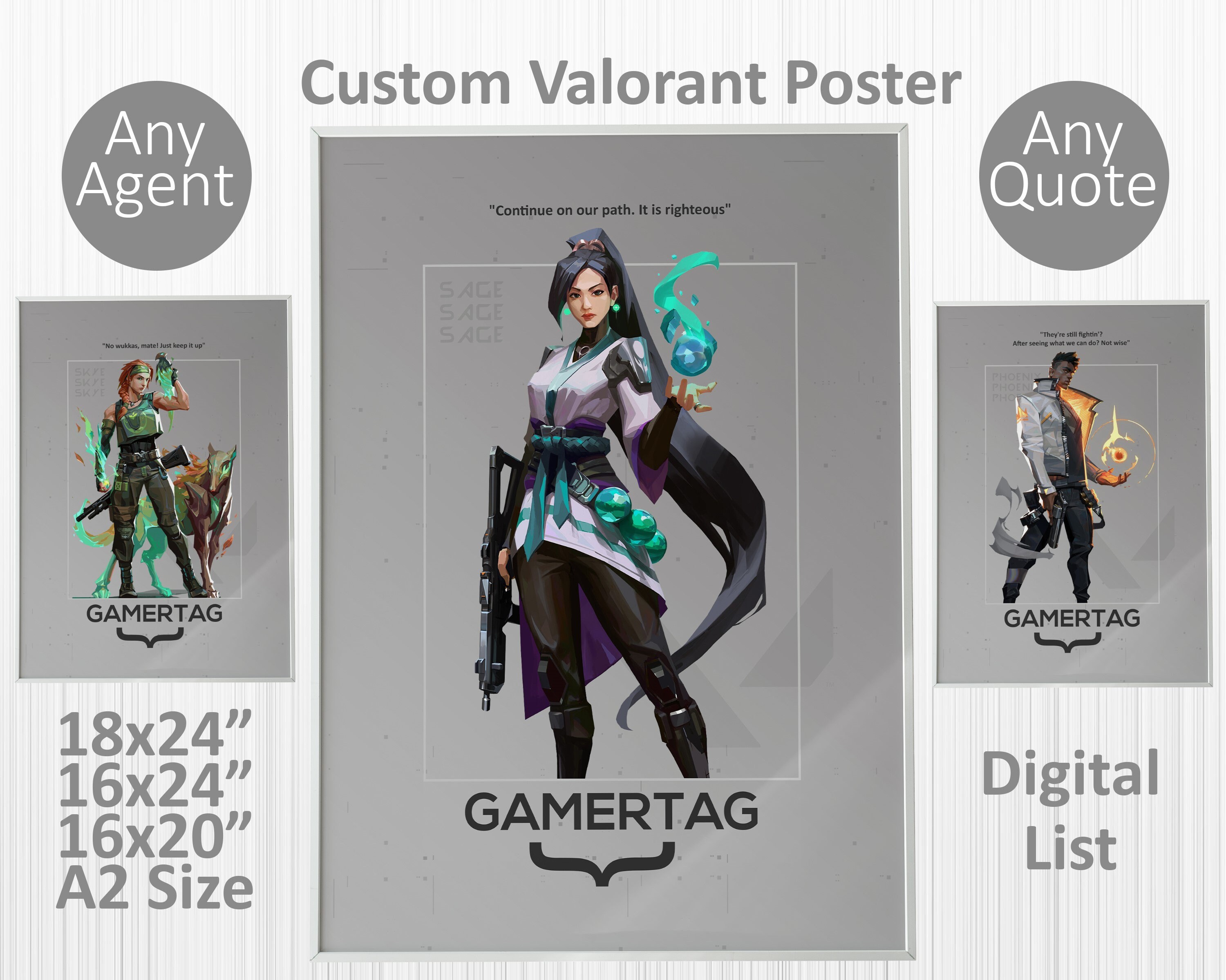 Valorant Sage Poster,Game Poster,Game Decor,Game Room,Gaming Poster,Gaming Decor,Gamer Gifts ...