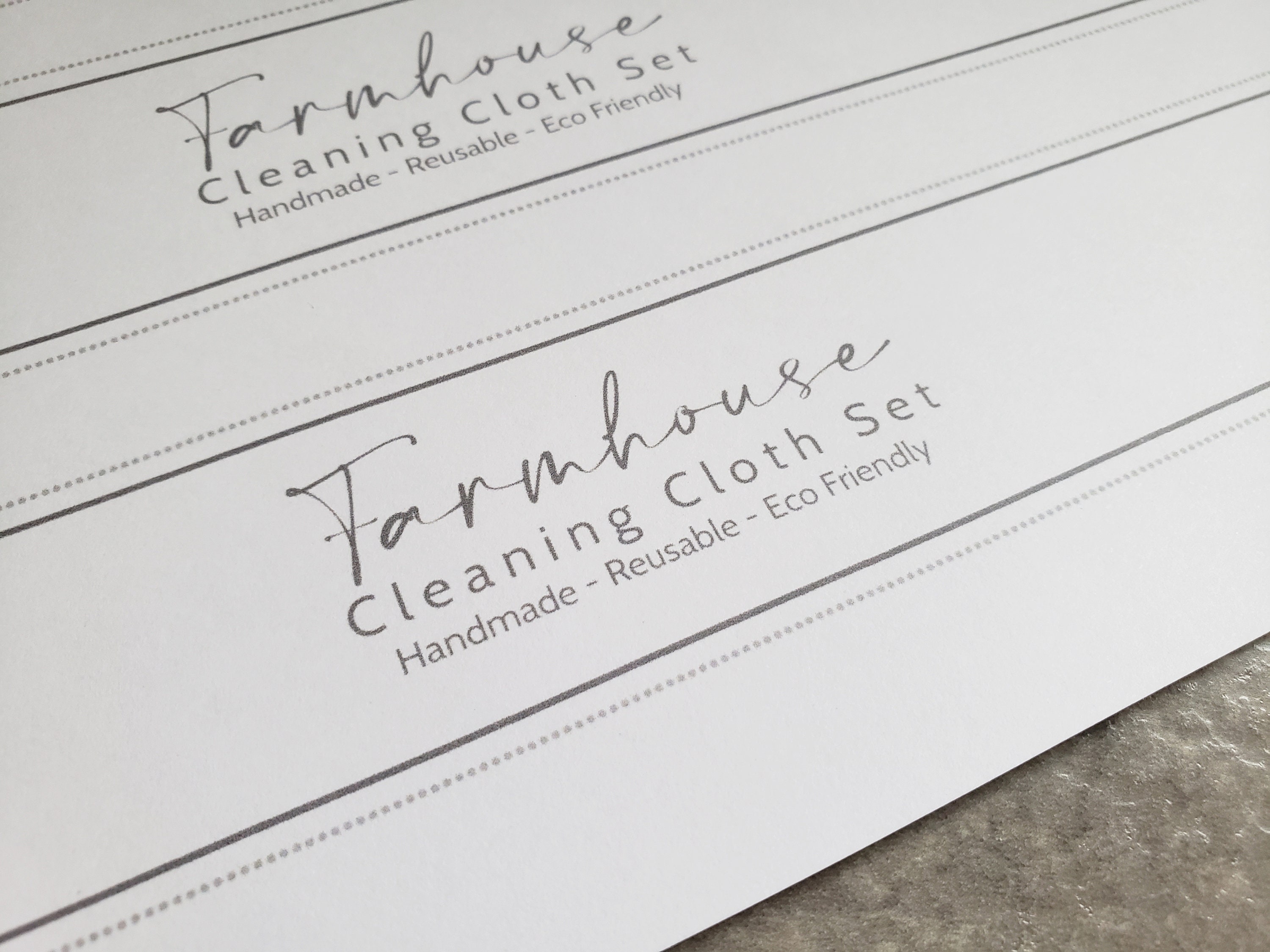 Farmhouse Cleaning Cloth Labels - Printable - Digital Download - Etsy