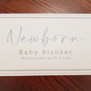 Newborn Baby Blanket Label - Printable - Digital Download - Crochet ...