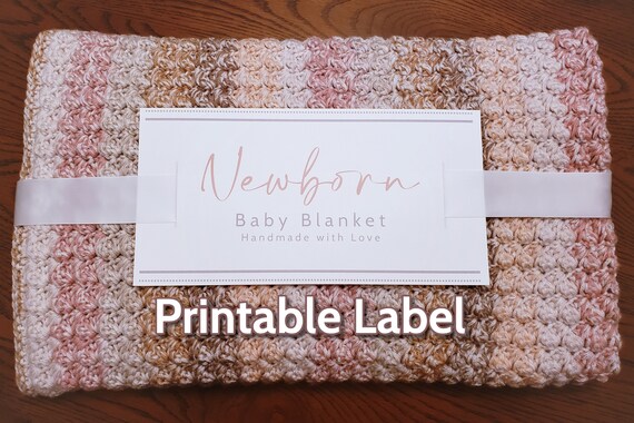 Newborn Baby Blanket Label Printable Digital Download | Etsy
