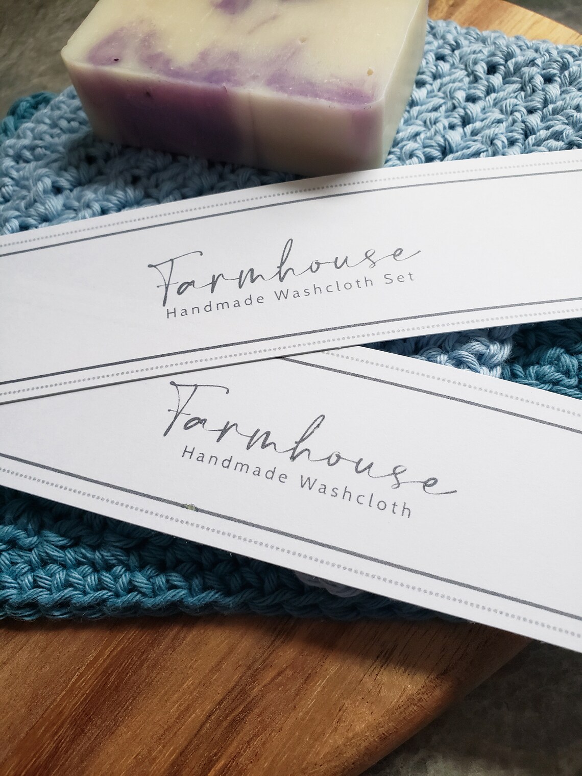 Farmhouse Washcloth Labels - Printable - Digital Download - Crochet ...