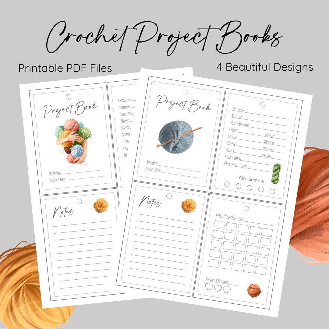Crochet Project Book - Planner - WIP Card - DIY - Build a Book - Etsy