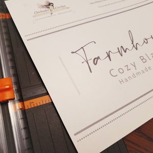 Farmhouse Cozy Blanket Label - Printable - Digital Download - Crochet ...