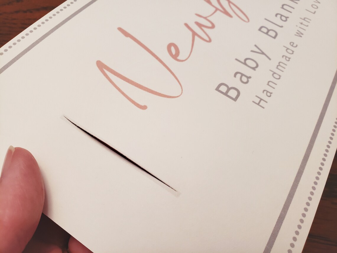 Newborn Baby Blanket Label Printable Digital Download Crochet Knit ...