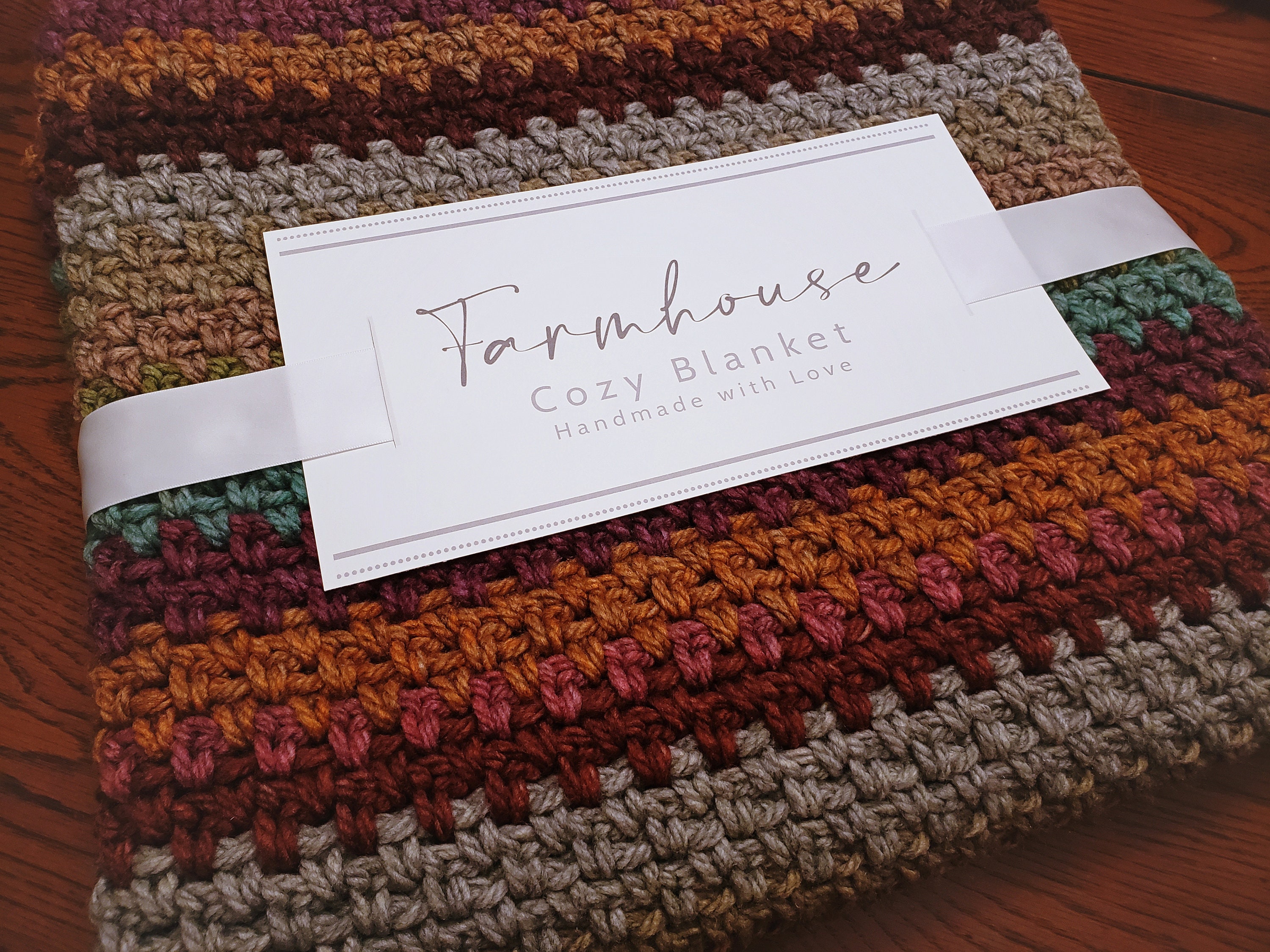 Farmhouse Cozy Blanket Label - Printable - Digital Download - Crochet ...
