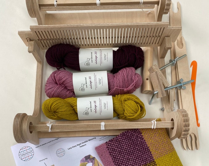 British Wool Scarf Kit, Rigid Heddle Loom Weaving Kit -learn to Weave ...