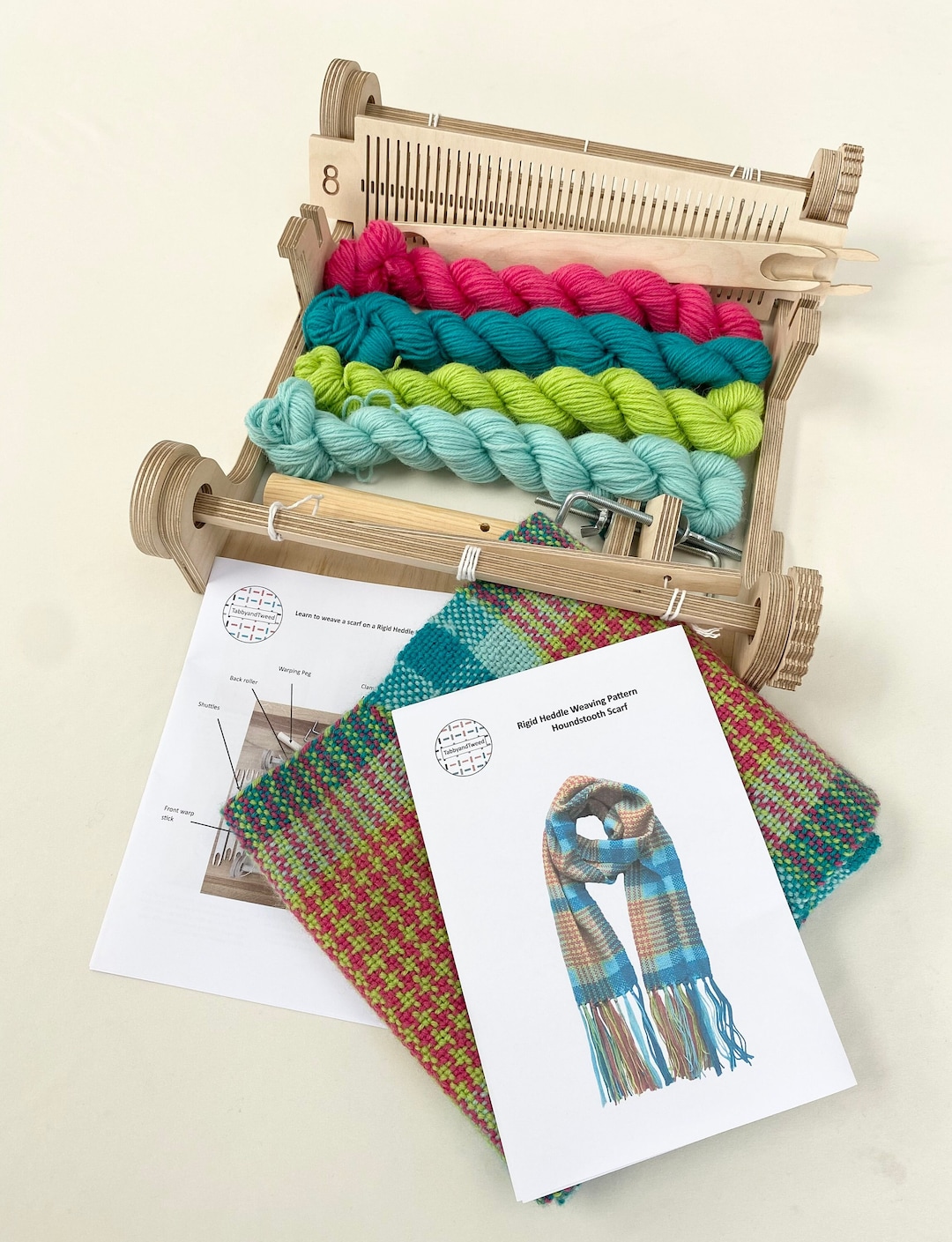 Rigid Heddle Loom Scarf Weaving Kit: British Wool, Beginner Weaving - Etsy