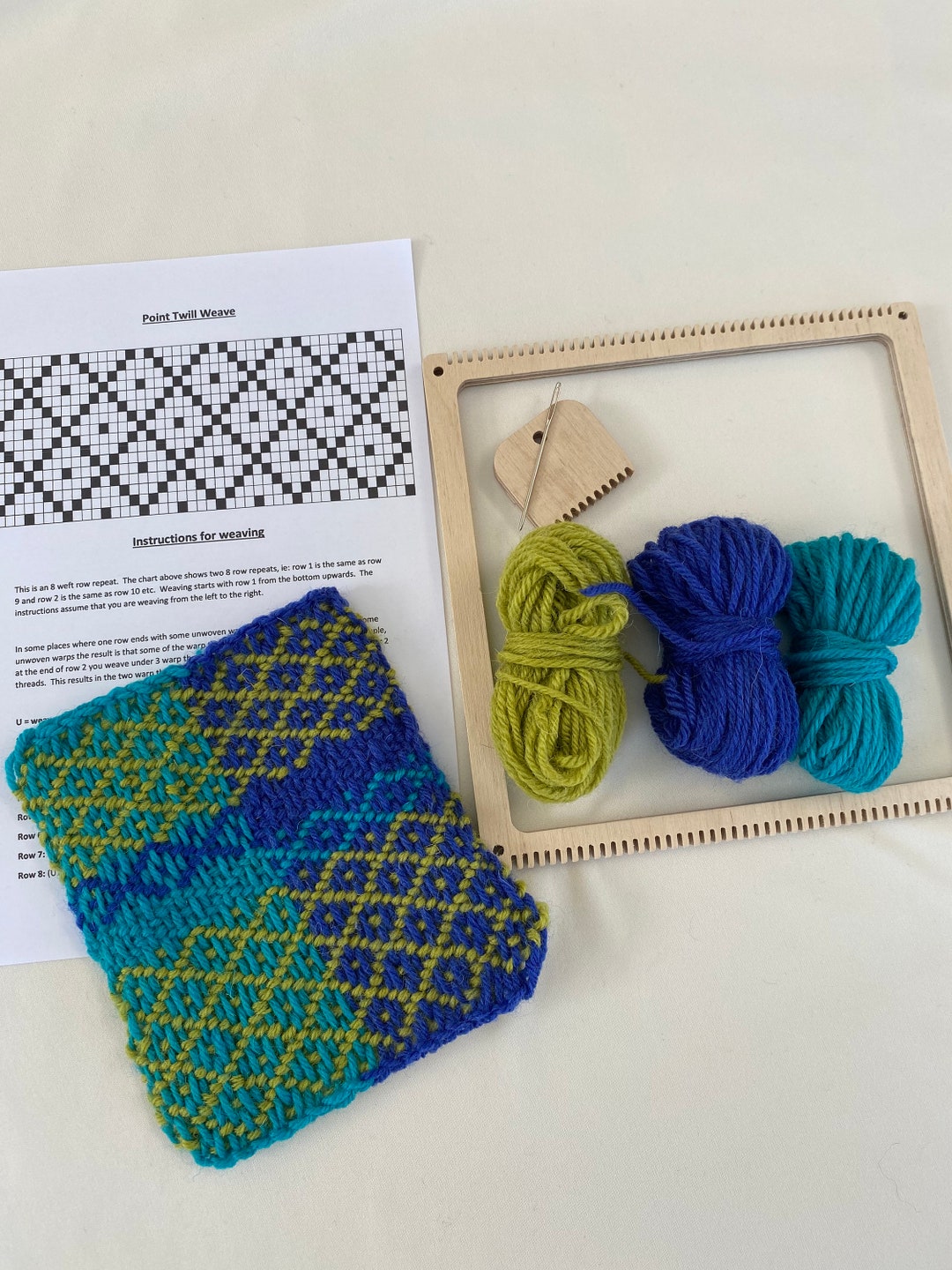 Twill Weaving Loom Kit: British Wool, Beginner Weaving to Weave ...