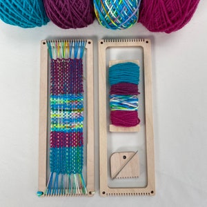 Bookmark Weaving Loom Kit: Rainbow & Neon Wool Yarn, DIY Craft - Etsy