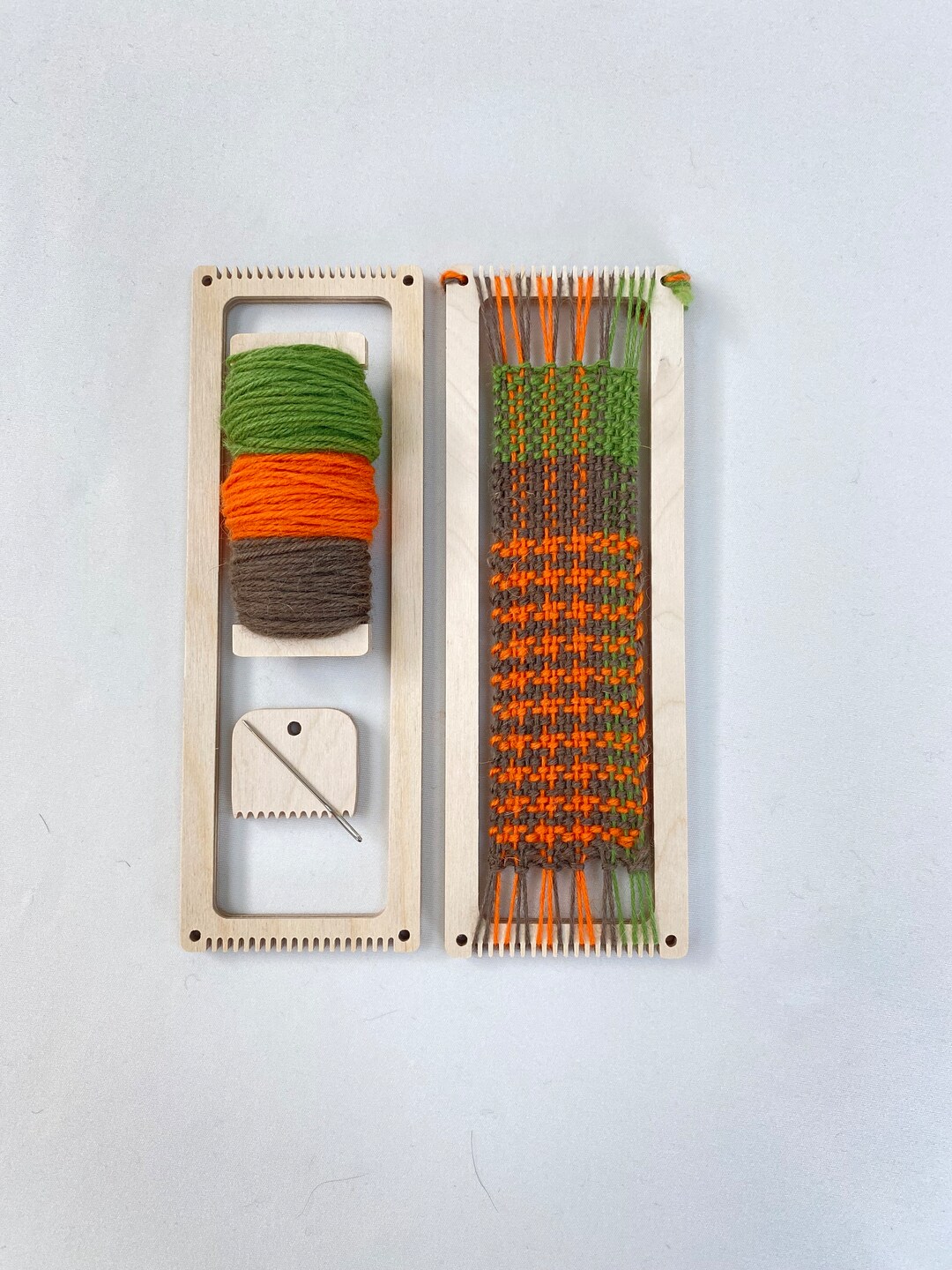 Autumn Weaving Loom Bookmark Kit: British Wool Yarn, Reusable Loom - Etsy