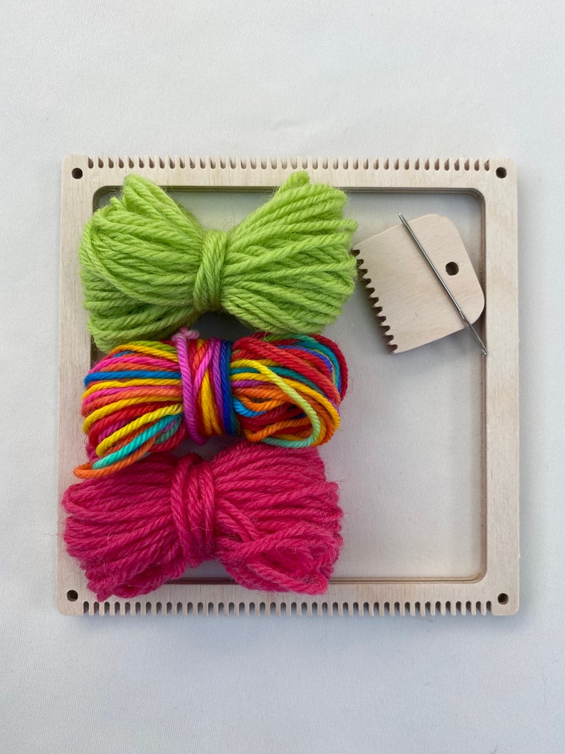 Square Frame Loom Weaving Kit Various Loom Sizes Yarn in - Etsy