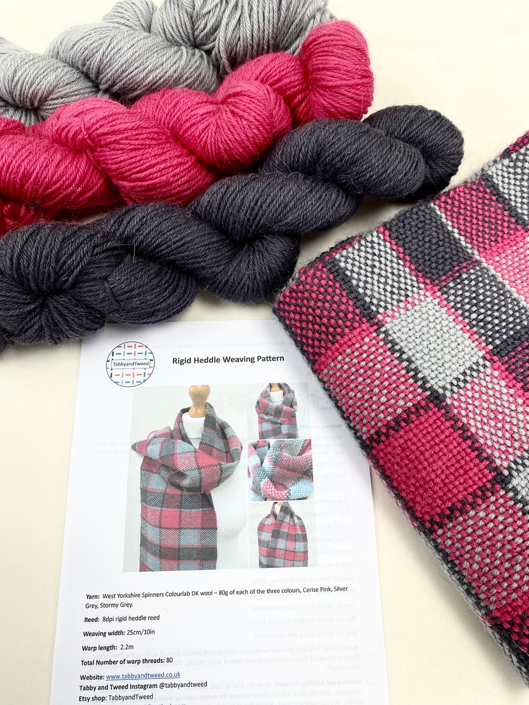 Scarf Weaving Kit, Gift for Weaver Who Already Has a Rigid Heddle Loom ...