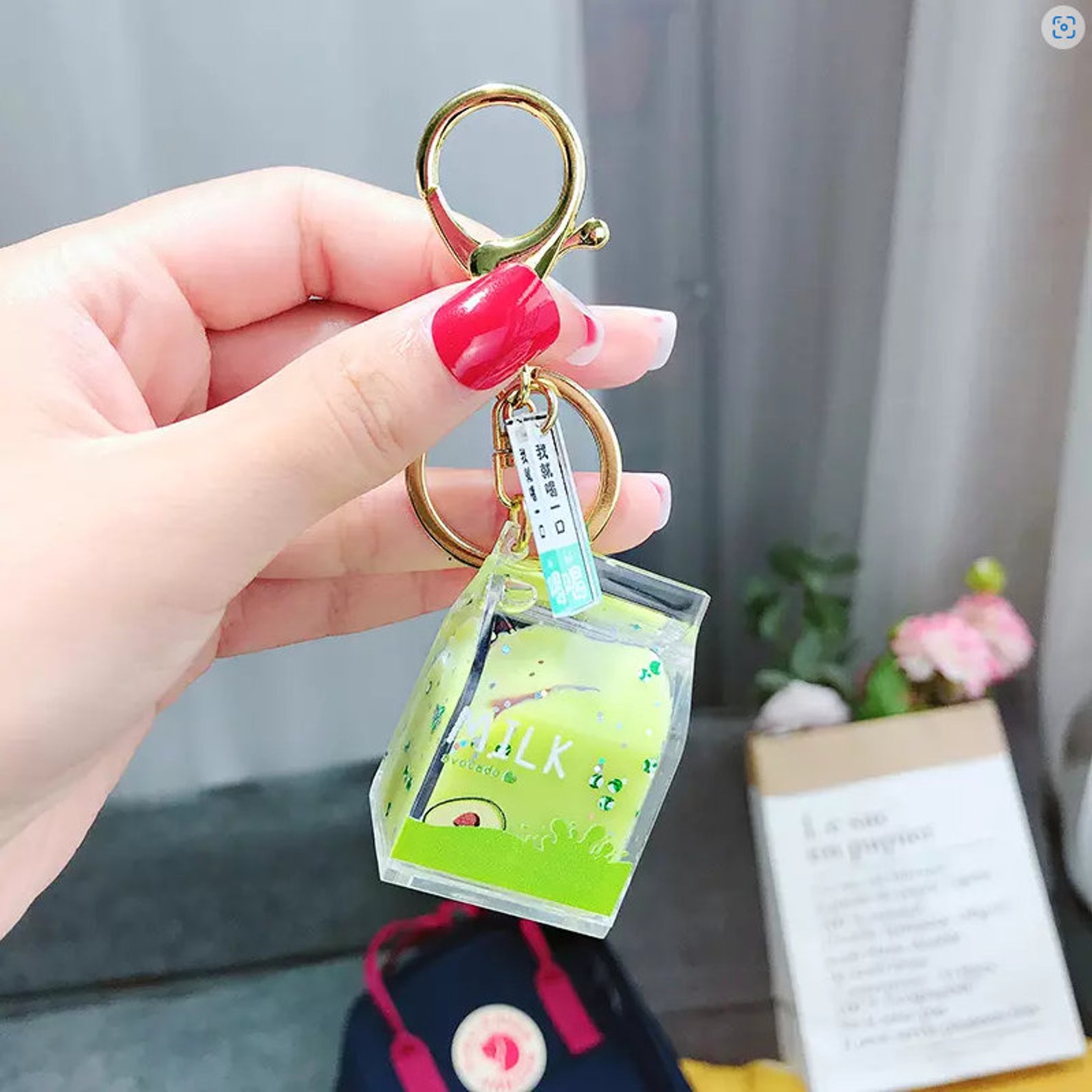 Fidget Keychain Milk Keychain Animal Keychain Dairy Liquid - Etsy