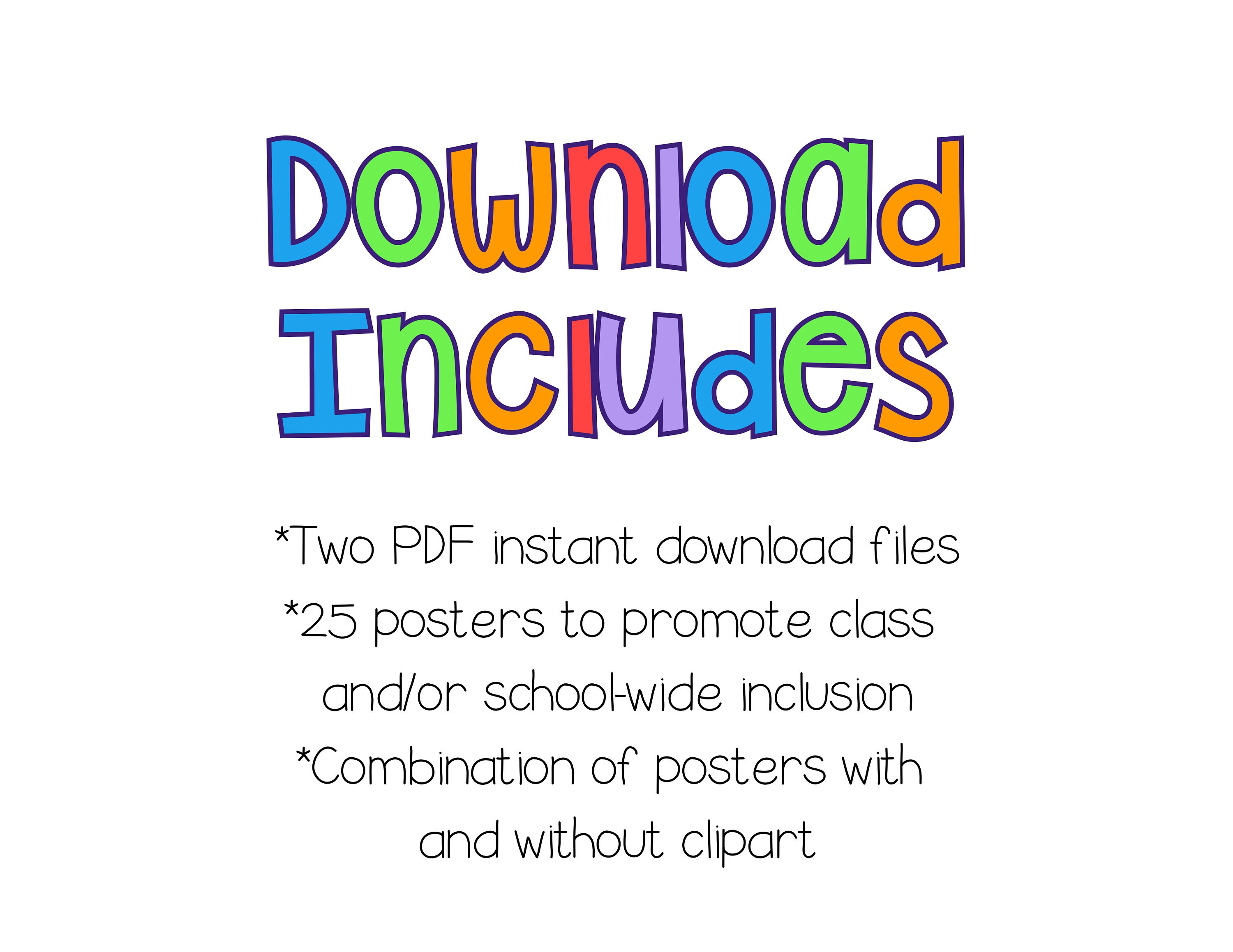 Inclusive/ Inclusion Classroom School Posters Diversity and Special ...